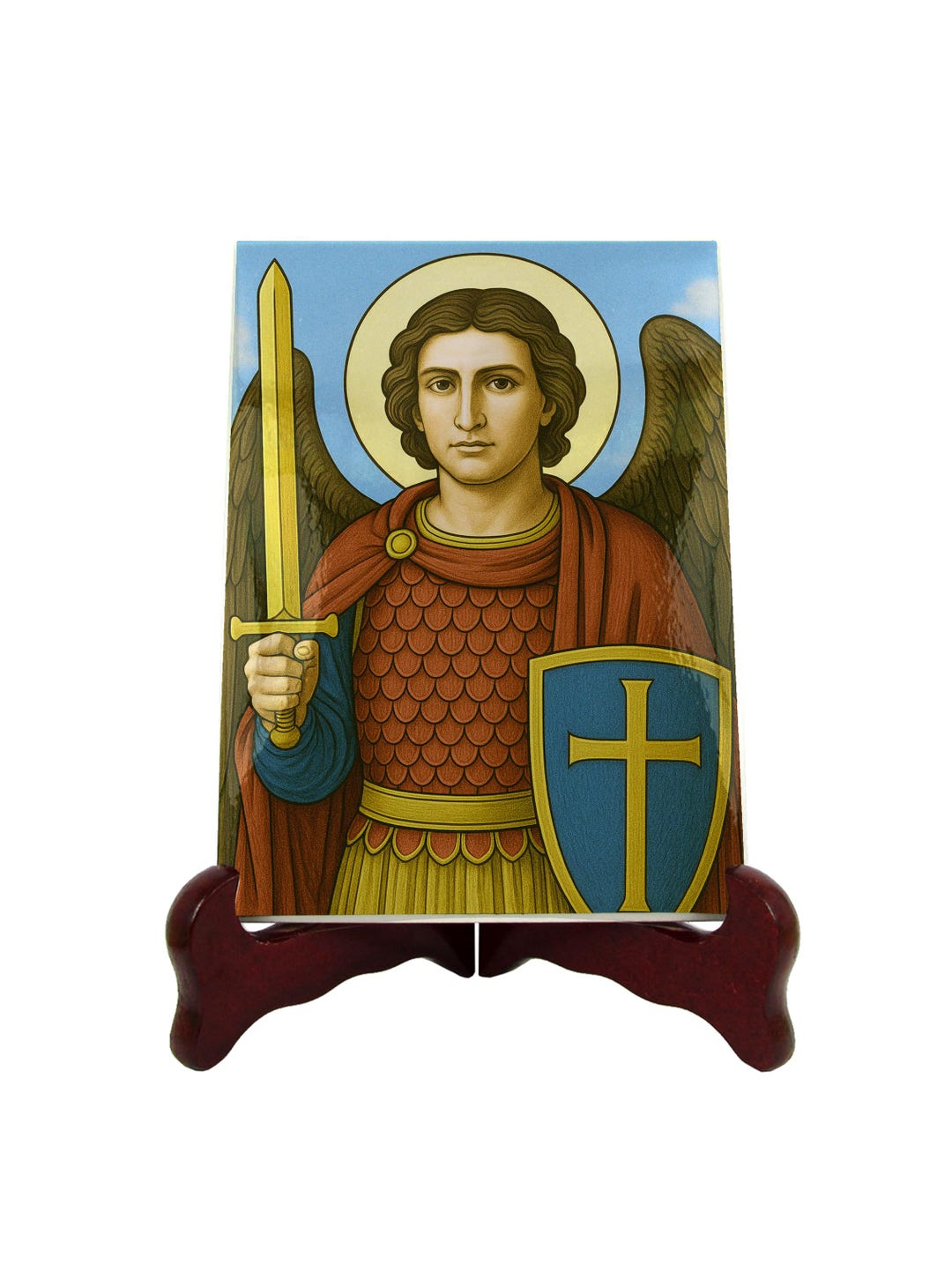 Saint Michael Archangel Ceramic Icon: Handmade Catholic Gift - Etsy