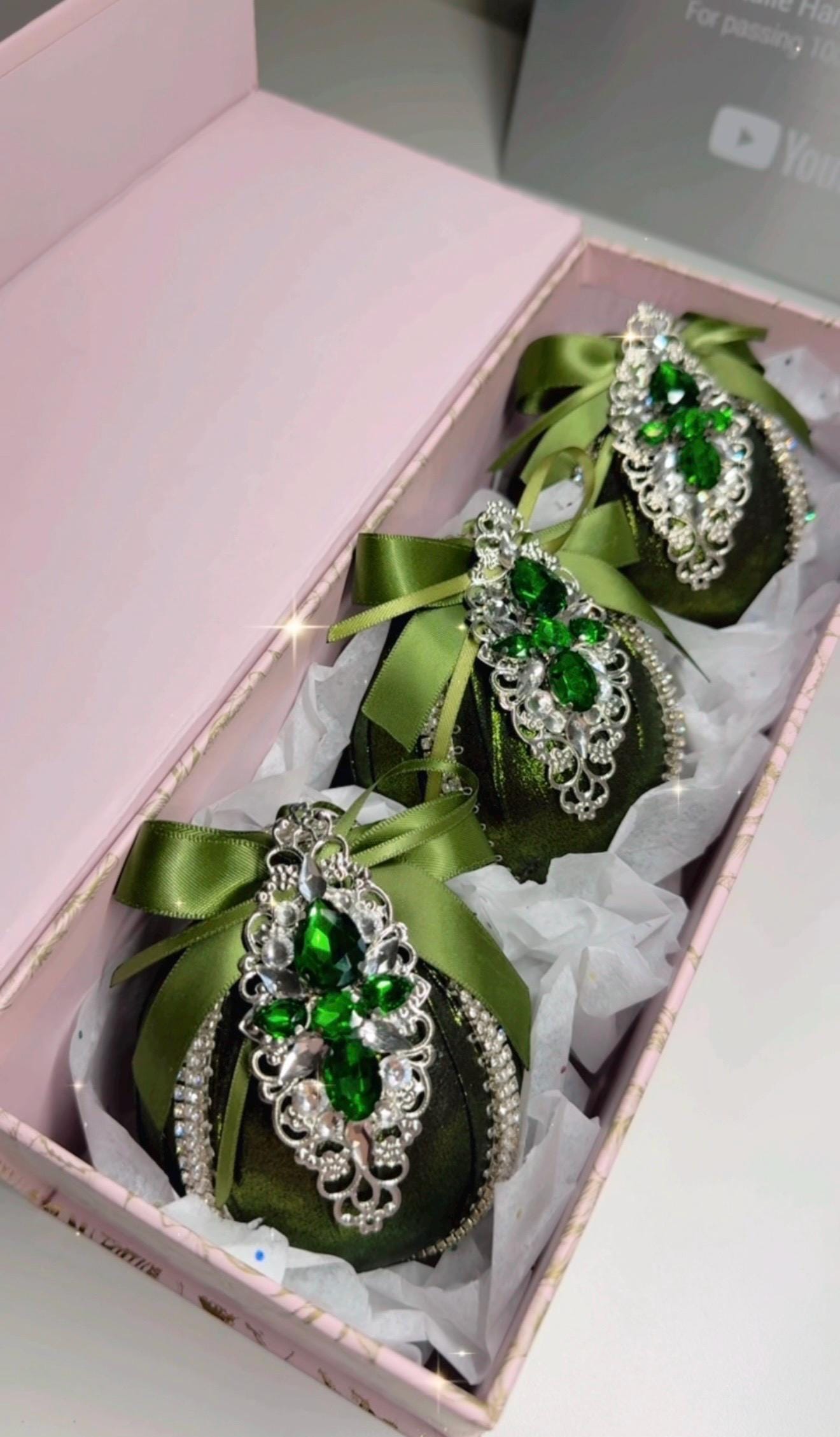 Christmas Ornament (set 3 Pc) in Gift Box - Etsy