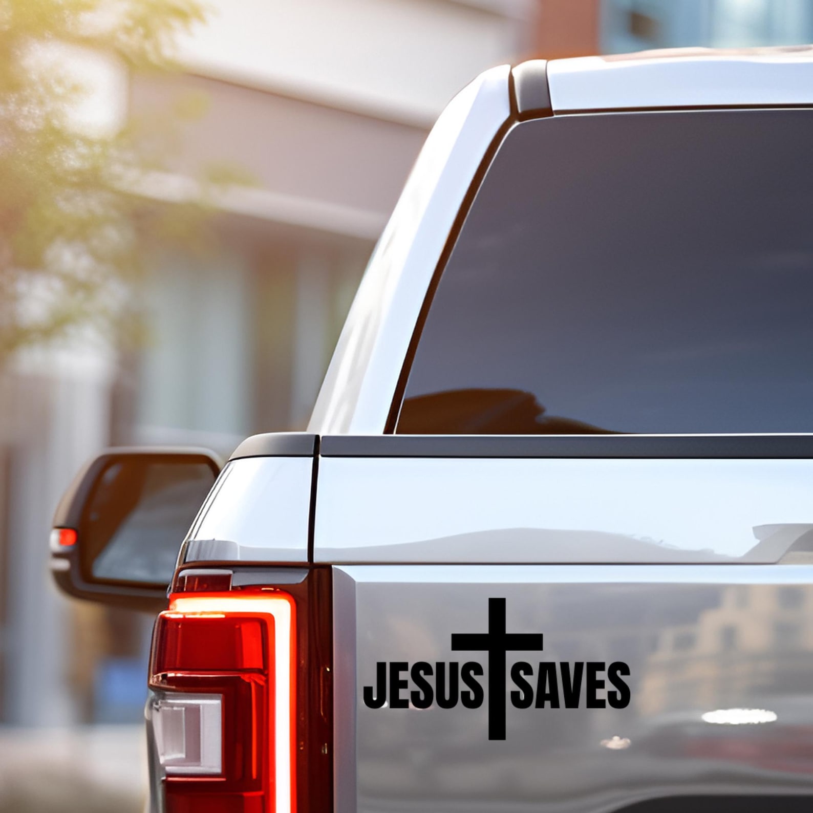 Jesus Saves Faith Car Sticker - Transfer Decal Faith Decorative Decal ...