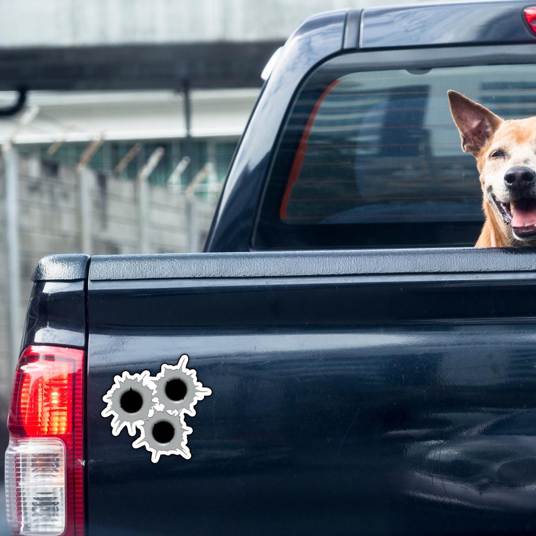 3 Bullet Holes Gunshot Sticker Car Decal – Waterproof, UV Resistant ...