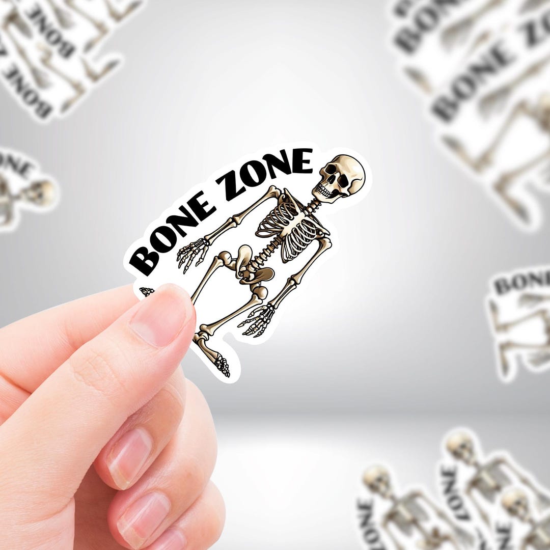 Skeleton Bone Zone Waterproof Vinyl Sticker - Etsy
