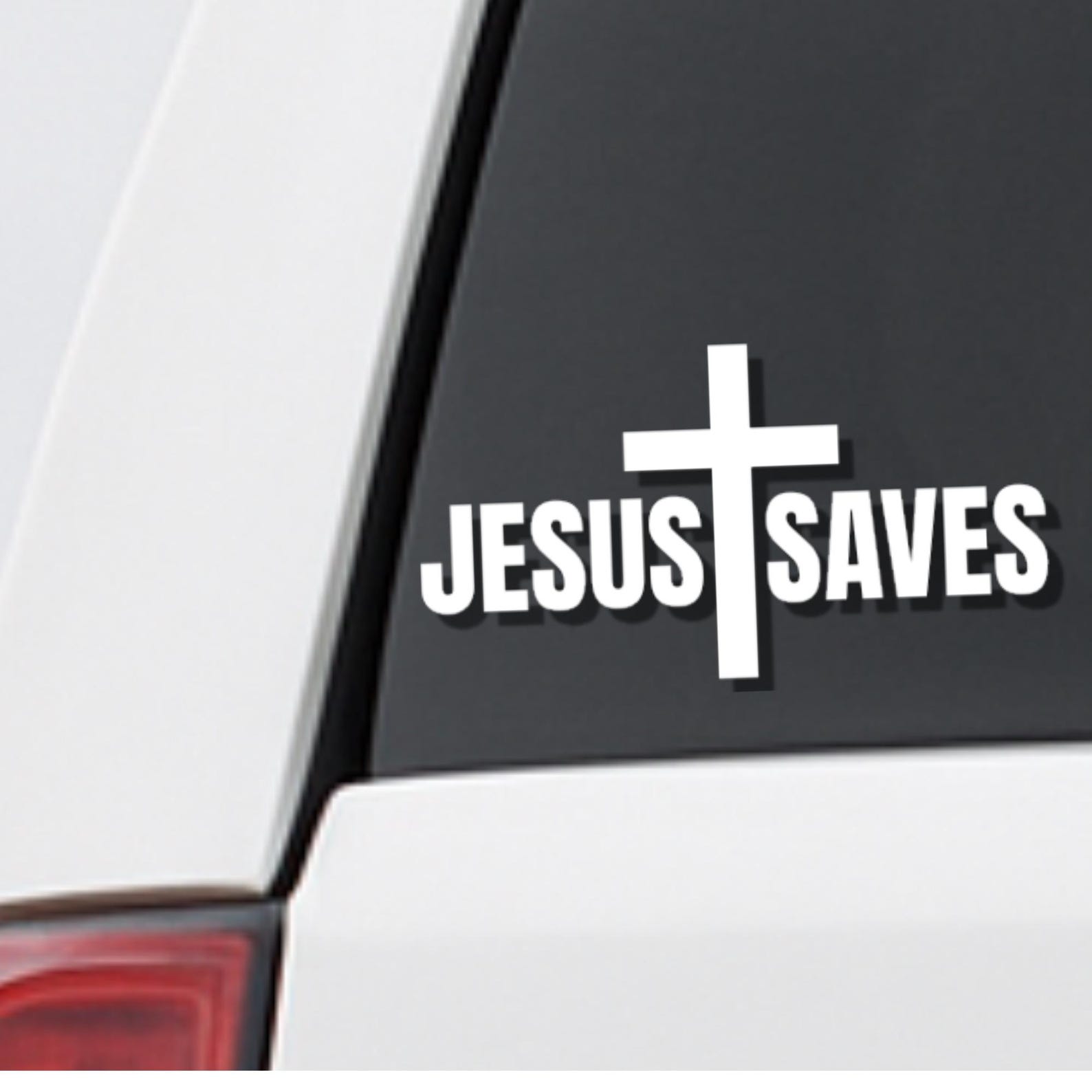 Jesus Saves Faith Car Sticker - Transfer Decal Faith Decorative Decal ...
