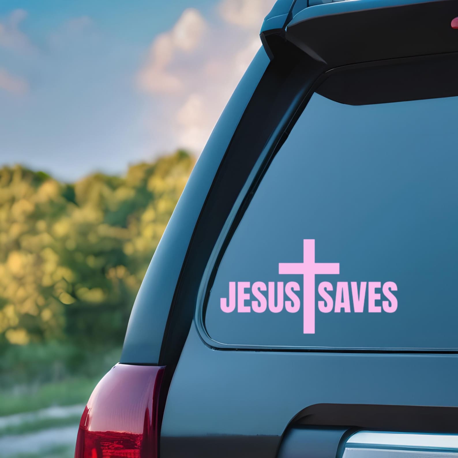 Jesus Saves Faith Car Sticker - Transfer Decal Faith Decorative Decal ...