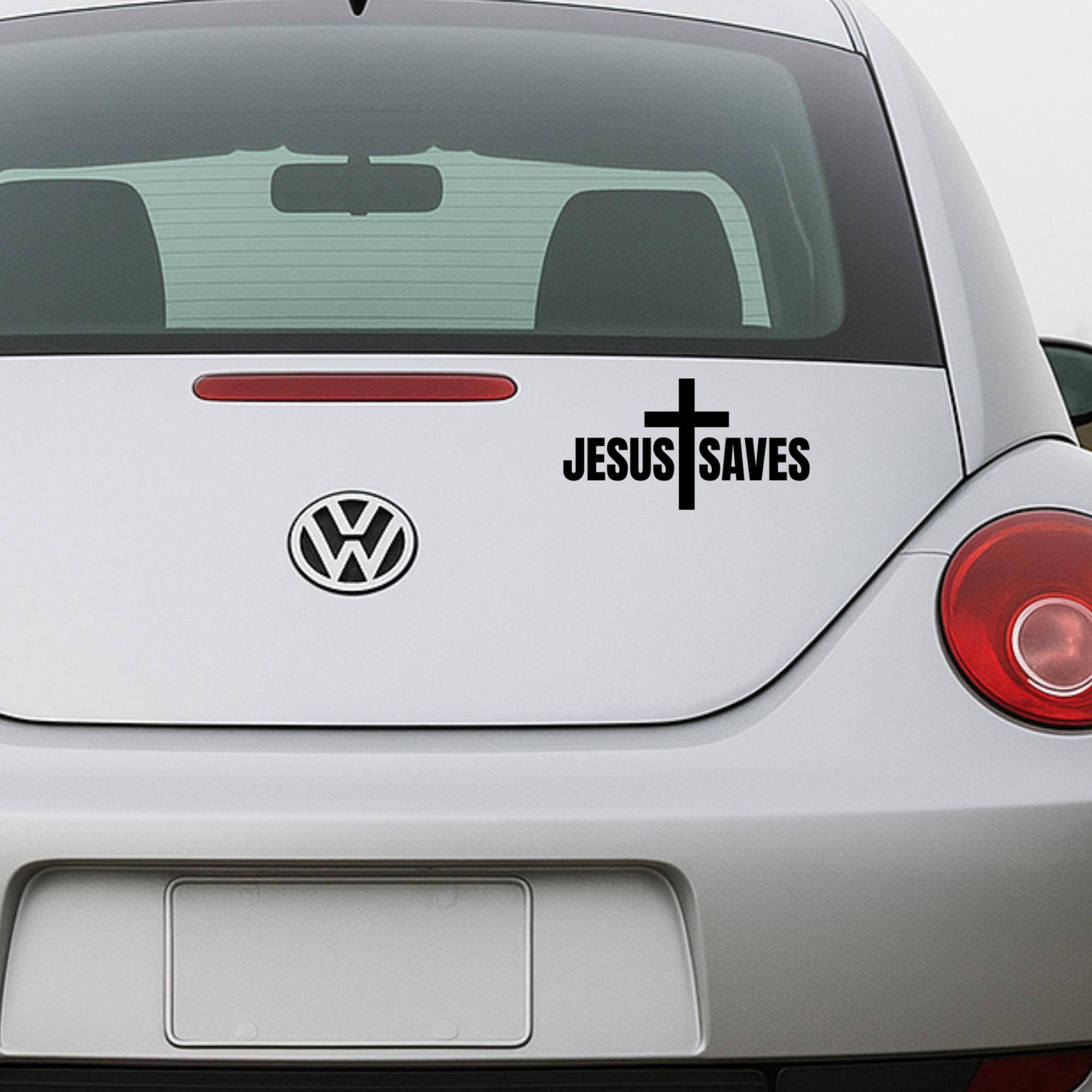 Jesus Saves Faith Car Sticker - Transfer Decal Faith Decorative Decal ...