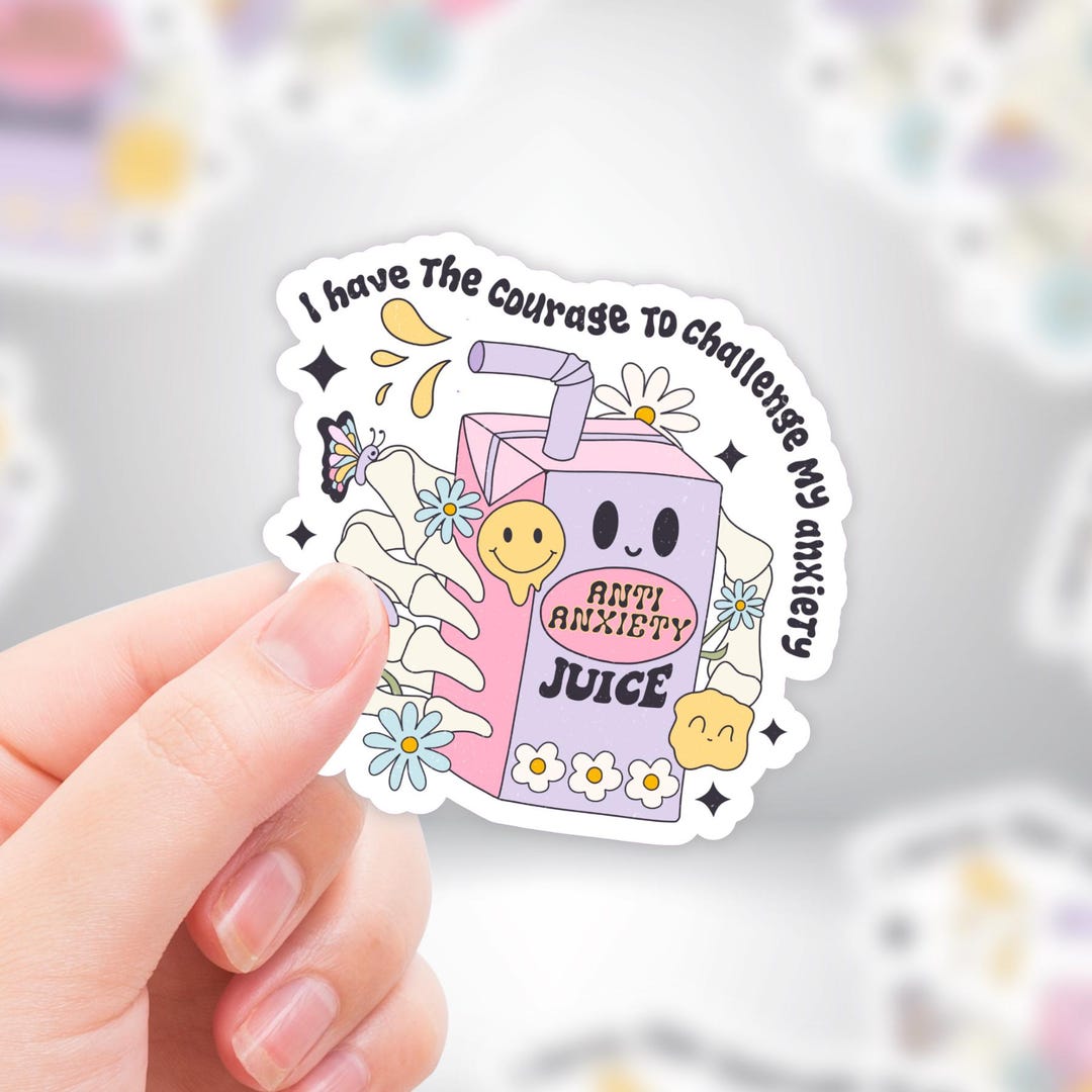 Cute Anxiety Sticker | Mental Health Awareness Sticker Gifts | Vinyl ...