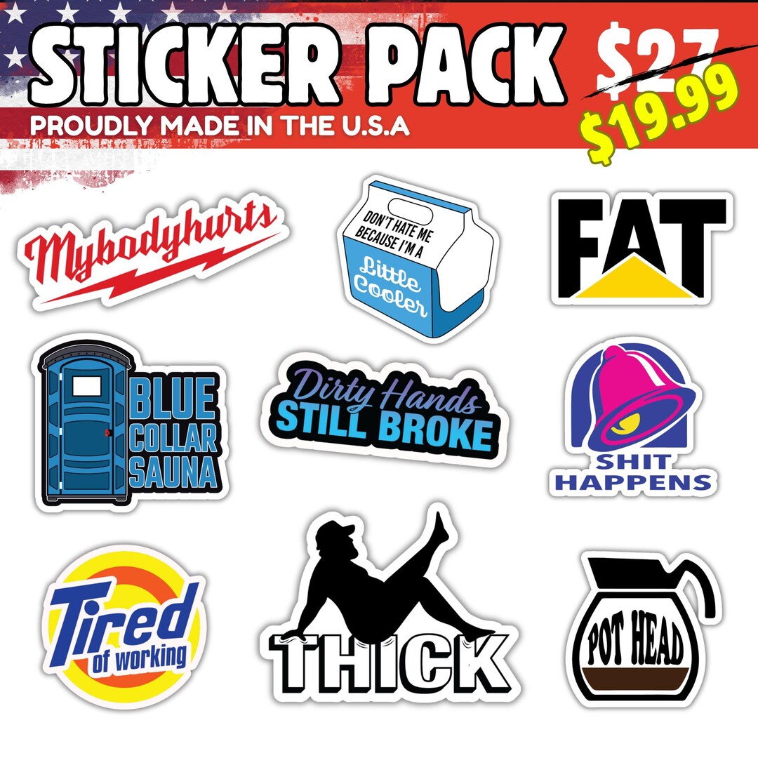 Blue Collar Breakdown Pack – 9 Hilarious Stickers for the Worn-out ...