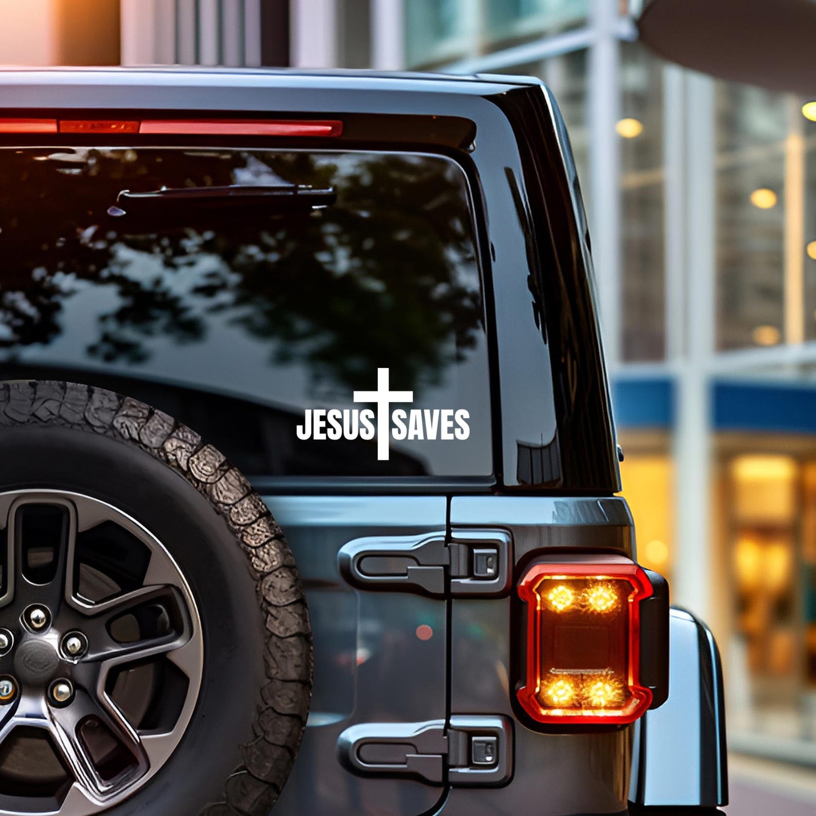 Jesus Saves Faith Car Sticker - Transfer Decal Faith Decorative Decal ...