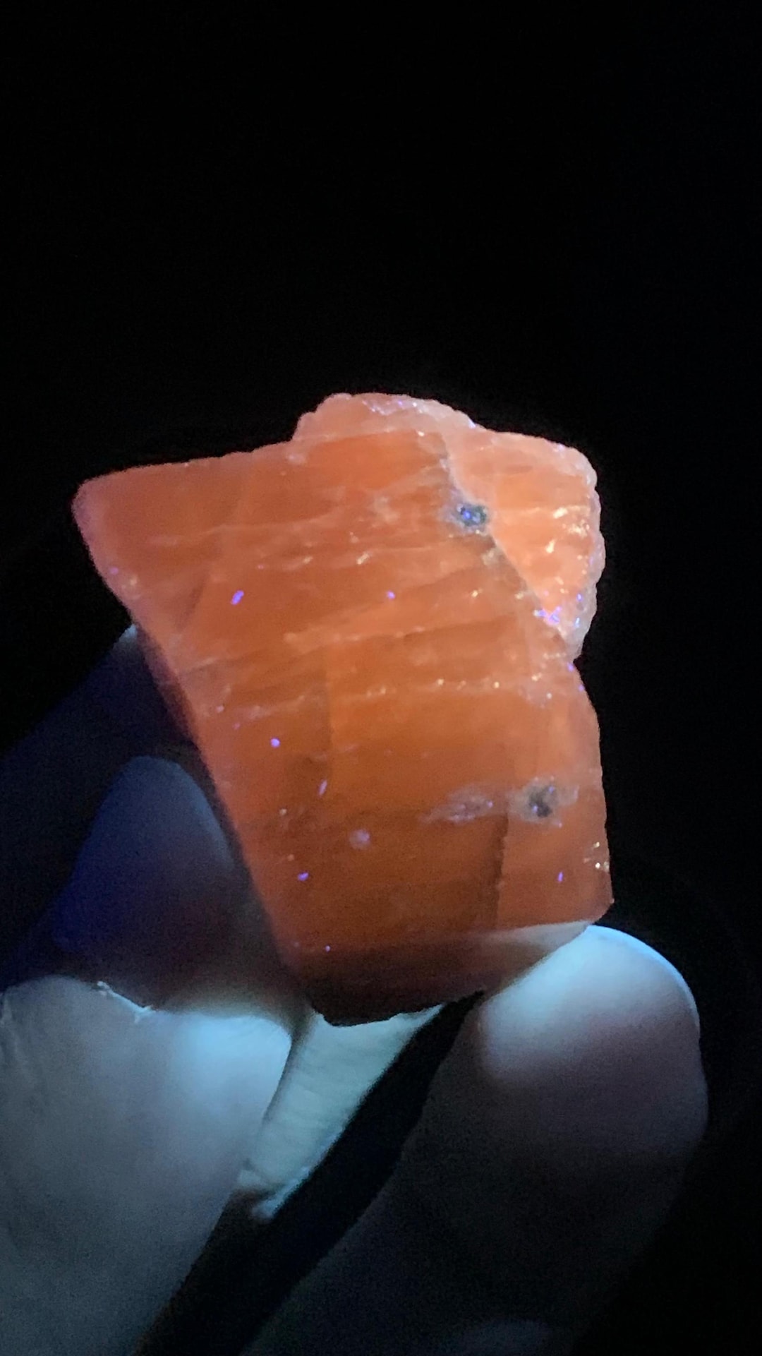 Purple UV Light Reactive Scapolite Crystal : Fluorescent Mineral From ...