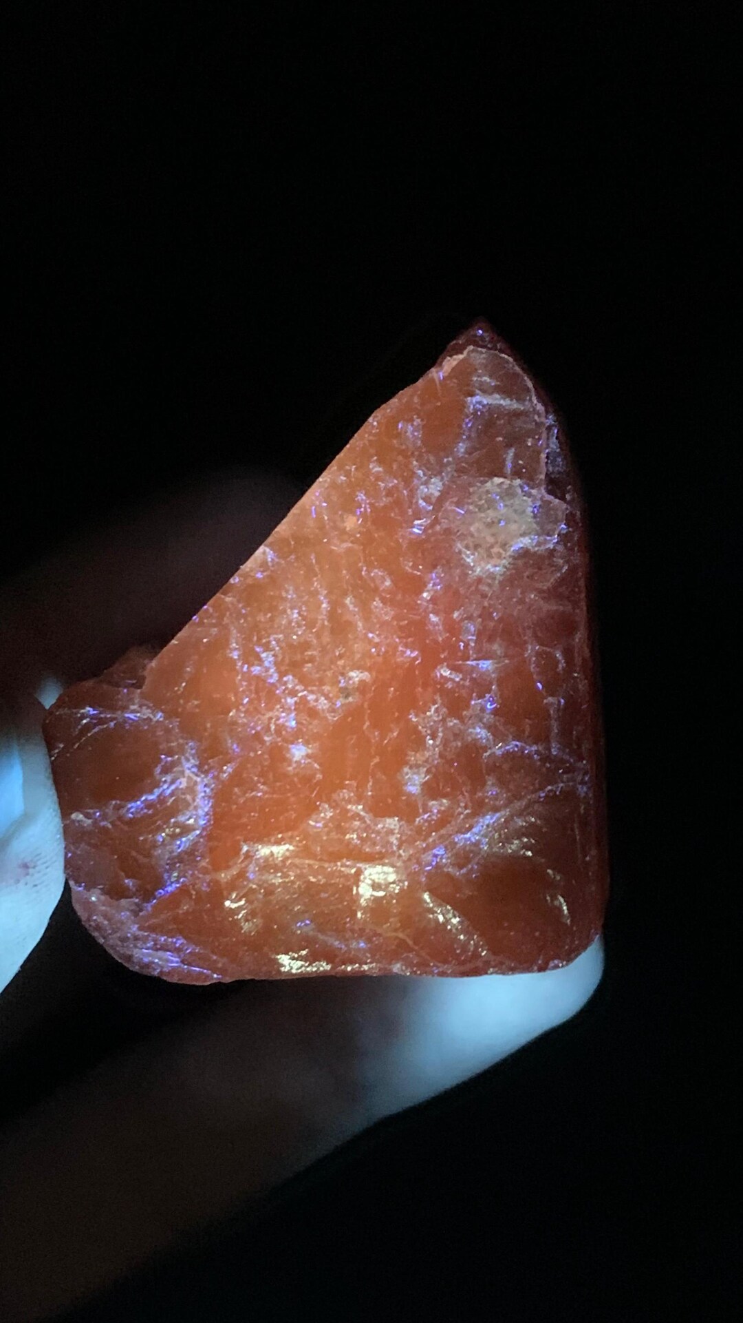 Purple UV Light Reactive Scapolite Crystal : Fluorescent Mineral From ...