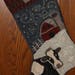 COW and BARN Rug Hooked Stocking PATTERN on Linen, Rug Hooking ...