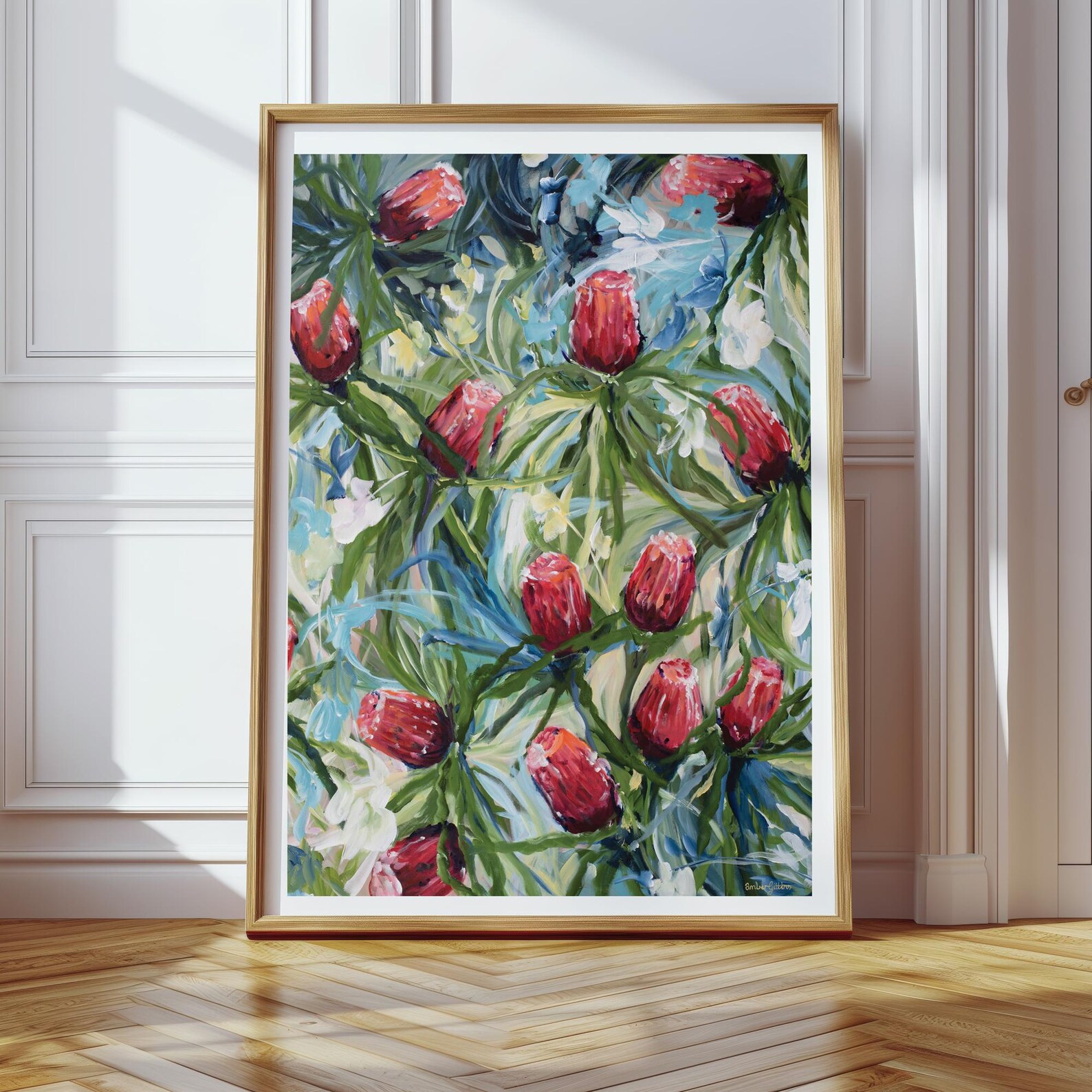 Australian Native Flower Print Set of 2. Digital Downloadable. Red ...