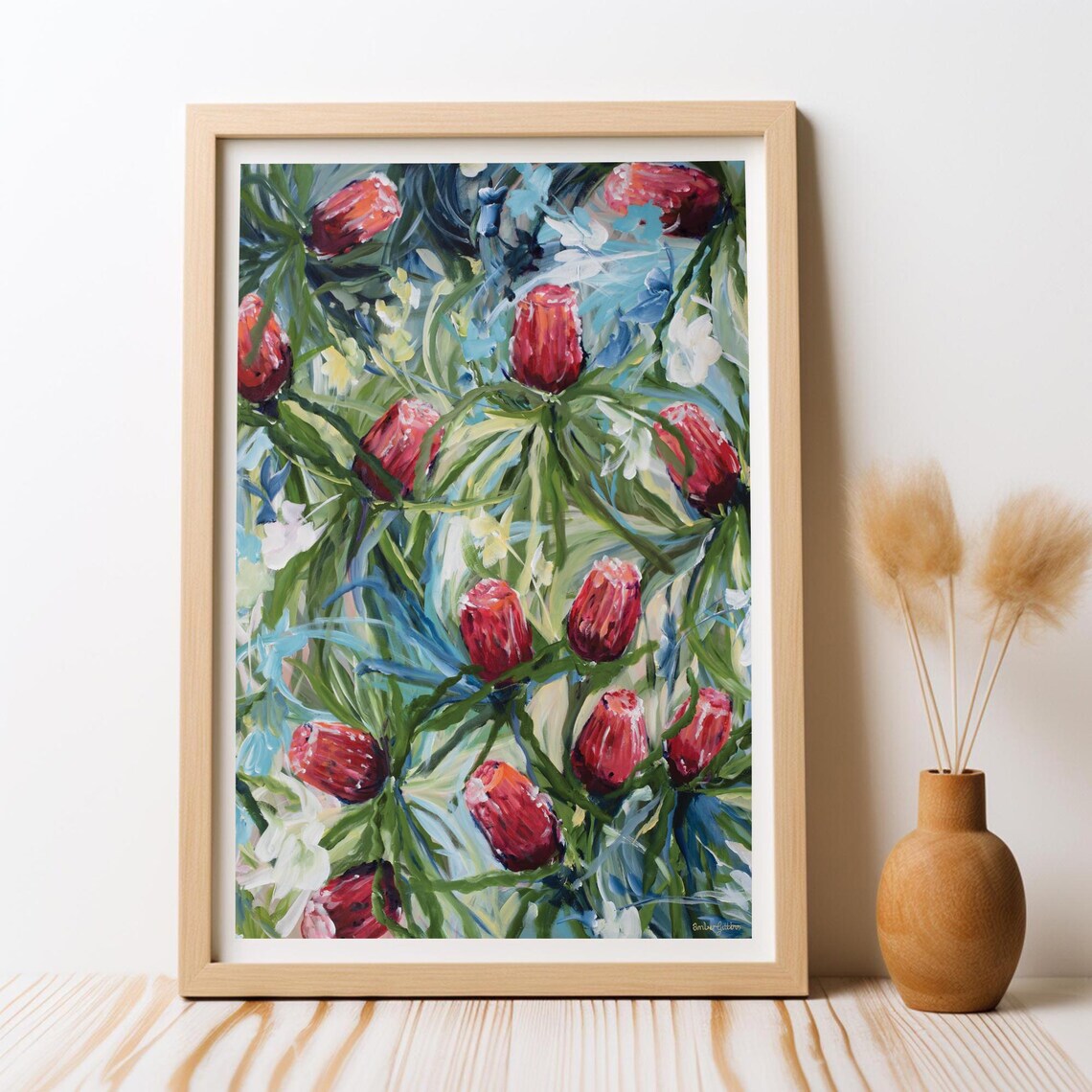 Australian Native Flower Print Set of 2. Digital Downloadable. Red ...