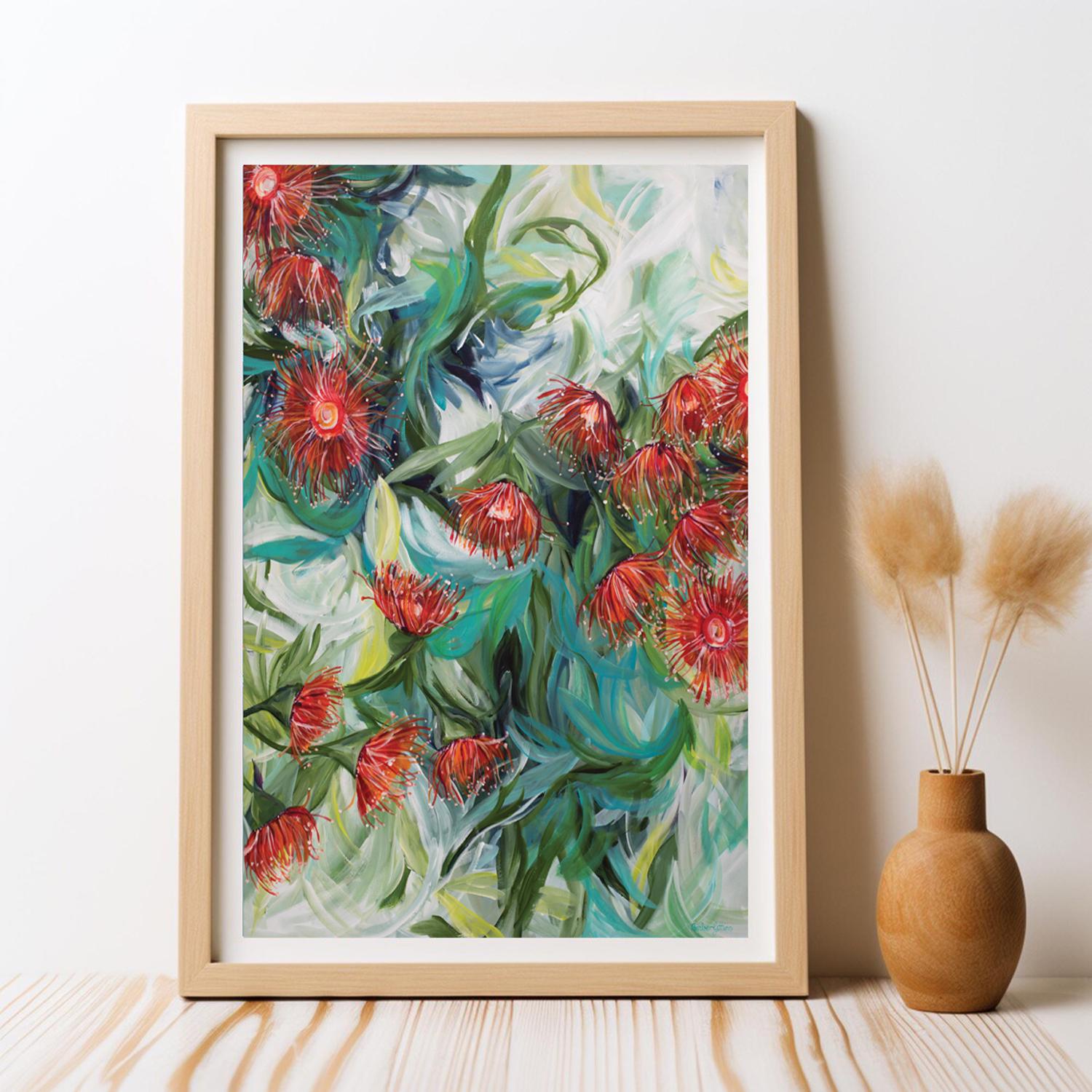Australian Native Flower Print Set of 2. Digital Downloadable. Red ...