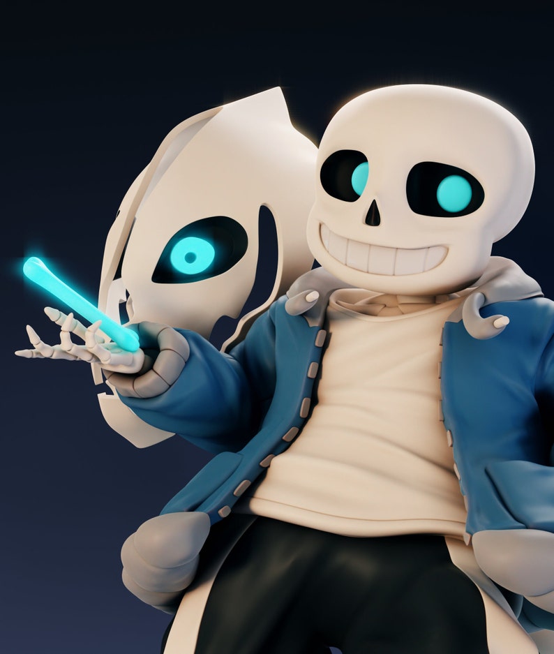 Sans Undertale STL Model for Resin Printer Figure 3D Printing High ...