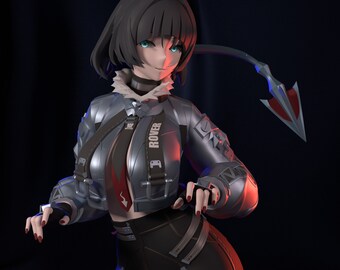 Diorama Jane Doe, manga anime Zenless Zone Zero en résine peinte ou à ...