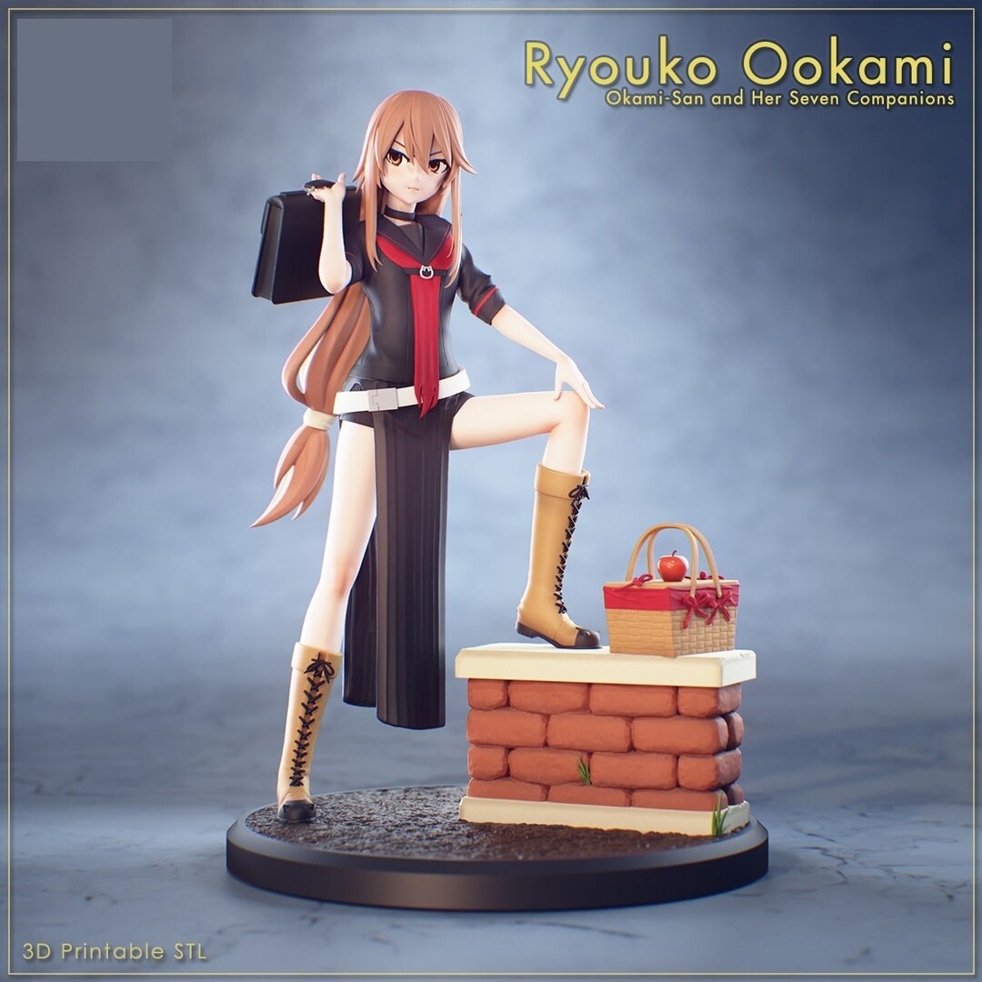 Ryouko Ookami | Okami-san and Her Seven Companions - STL Model for ...
