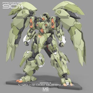 Gundam Queen Mansa Ultra Grade STL Model for Resin Printer Figure 3D ...