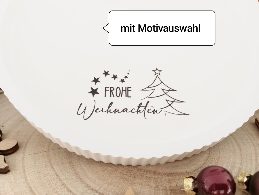 Christmas Plate "merry Christmas" With Motif Selection From Raysin ...