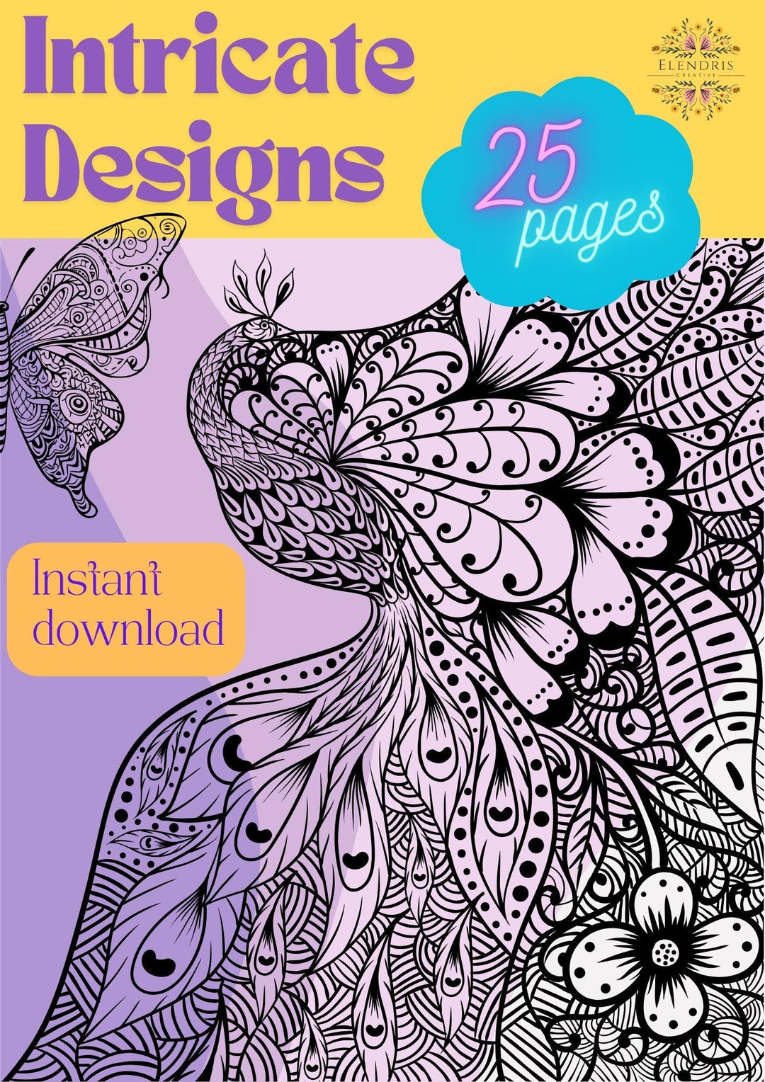 Intricate Designs Coloring Pages | 26 High Quality PDF (instant ...