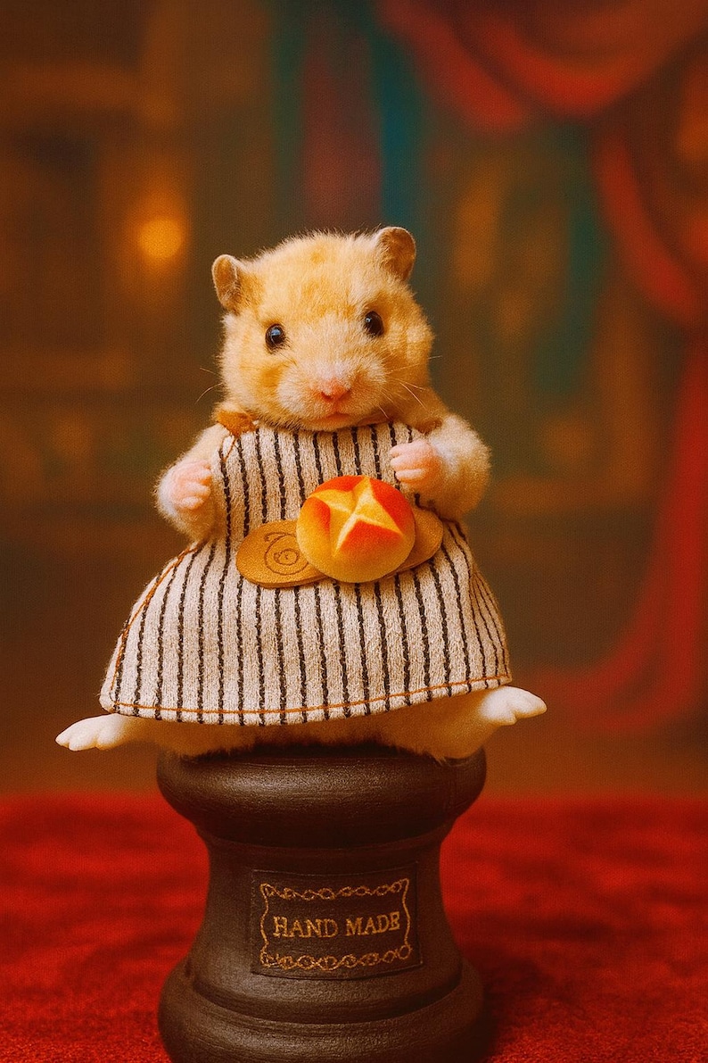 Baker Nibbles – Handmade Realistic Hamster Figurine With Bread | 3D ...