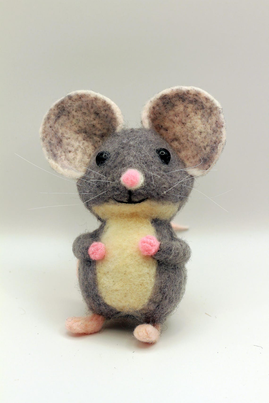 Needle Felted Mouse Ornament: Handmade Wool Miniature Animal - Etsy