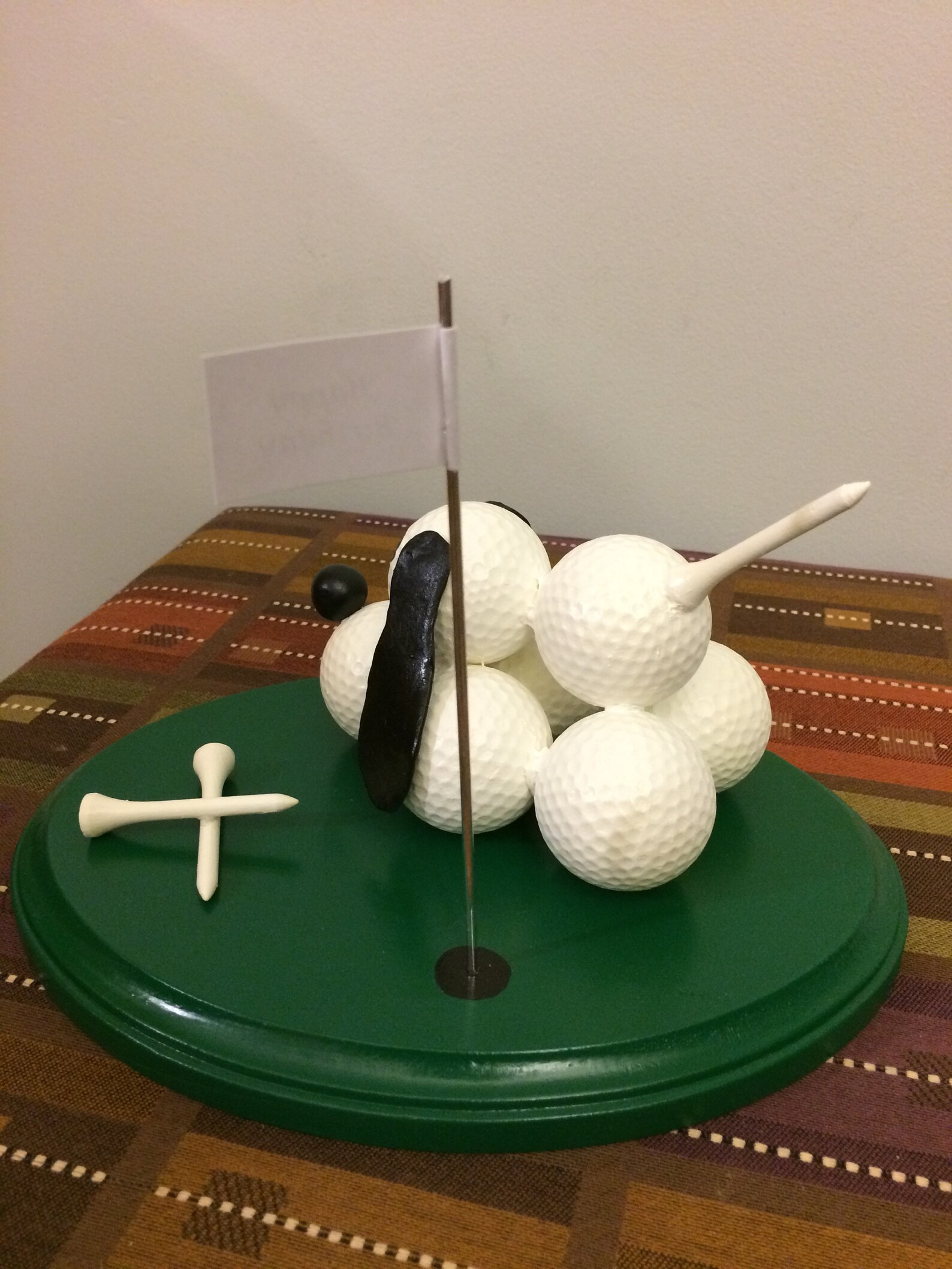 Dog on A Golf Course With A Flag (flag Can Be Customized) Made of ...