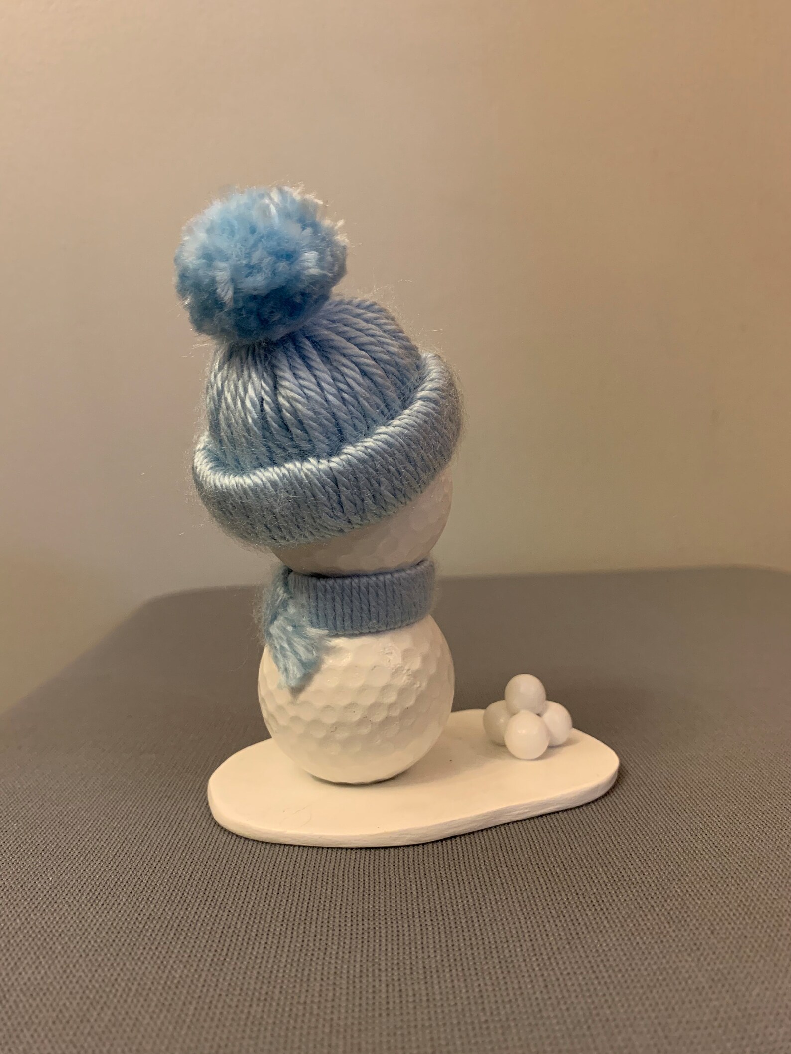 Snow Lady With Snowballs Made With Recycled Golf Balls Light Blue ...