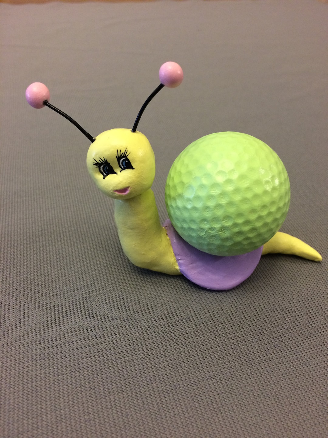 Snail Made of Recycled Golf Balls Green Ball Use Inside or Outside Hand ...