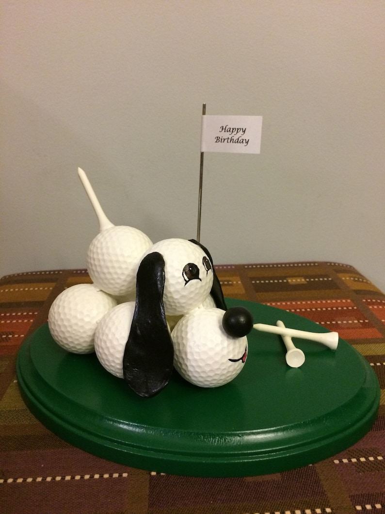 Dog on A Golf Course With A Flag (flag Can Be Customized) Made of ...