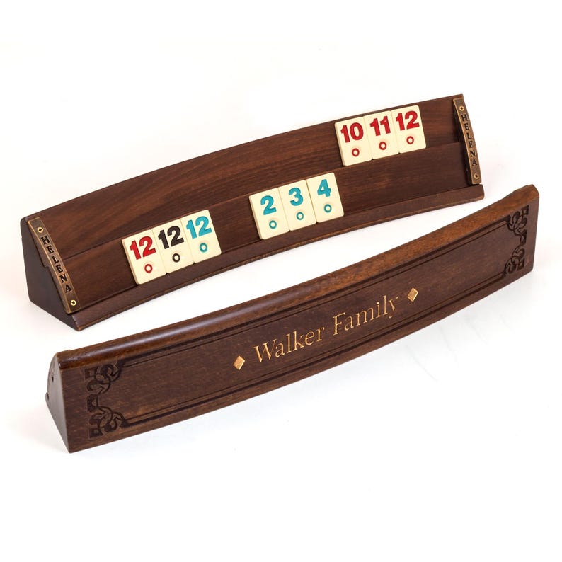 CARVED Oval Rummikub Game Set - Wooden Oval Rummy Cube Game - Etsy