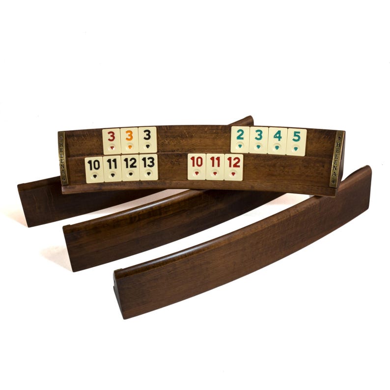 9 Player Personalized Wooden Rummikub Set – Oval Rummy Cube Board Game ...