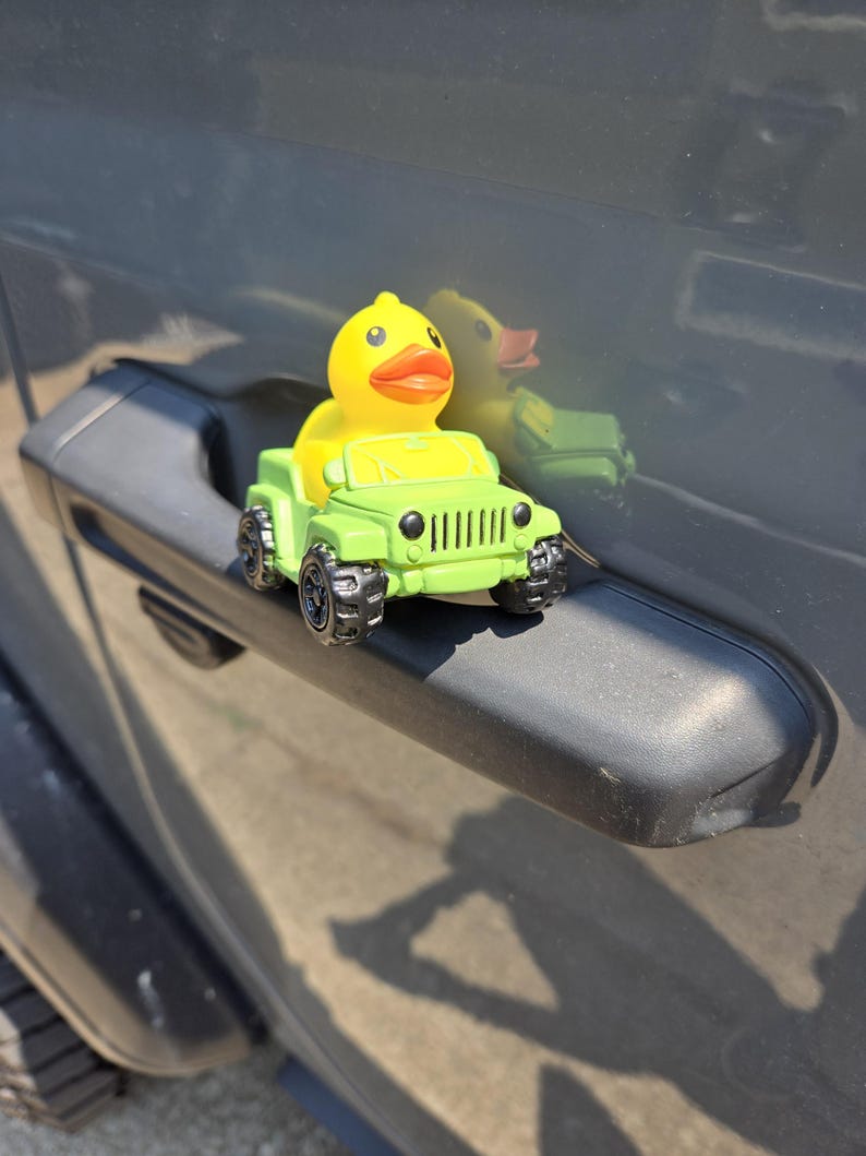 New Colors Rubber Duck Driver in Green 4x4 .. Happiness is Being Ducked ...