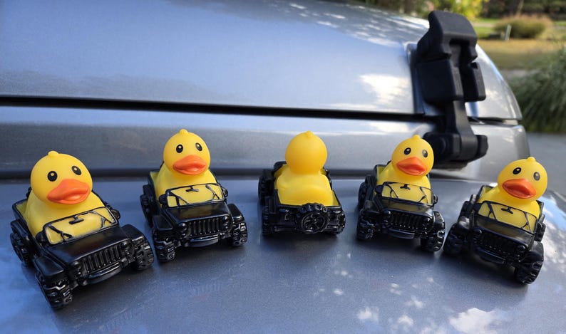 New Colors Set of 5 Black 4x4 Rigs and Rubber Ducks, Duck a Jeep. FREE ...