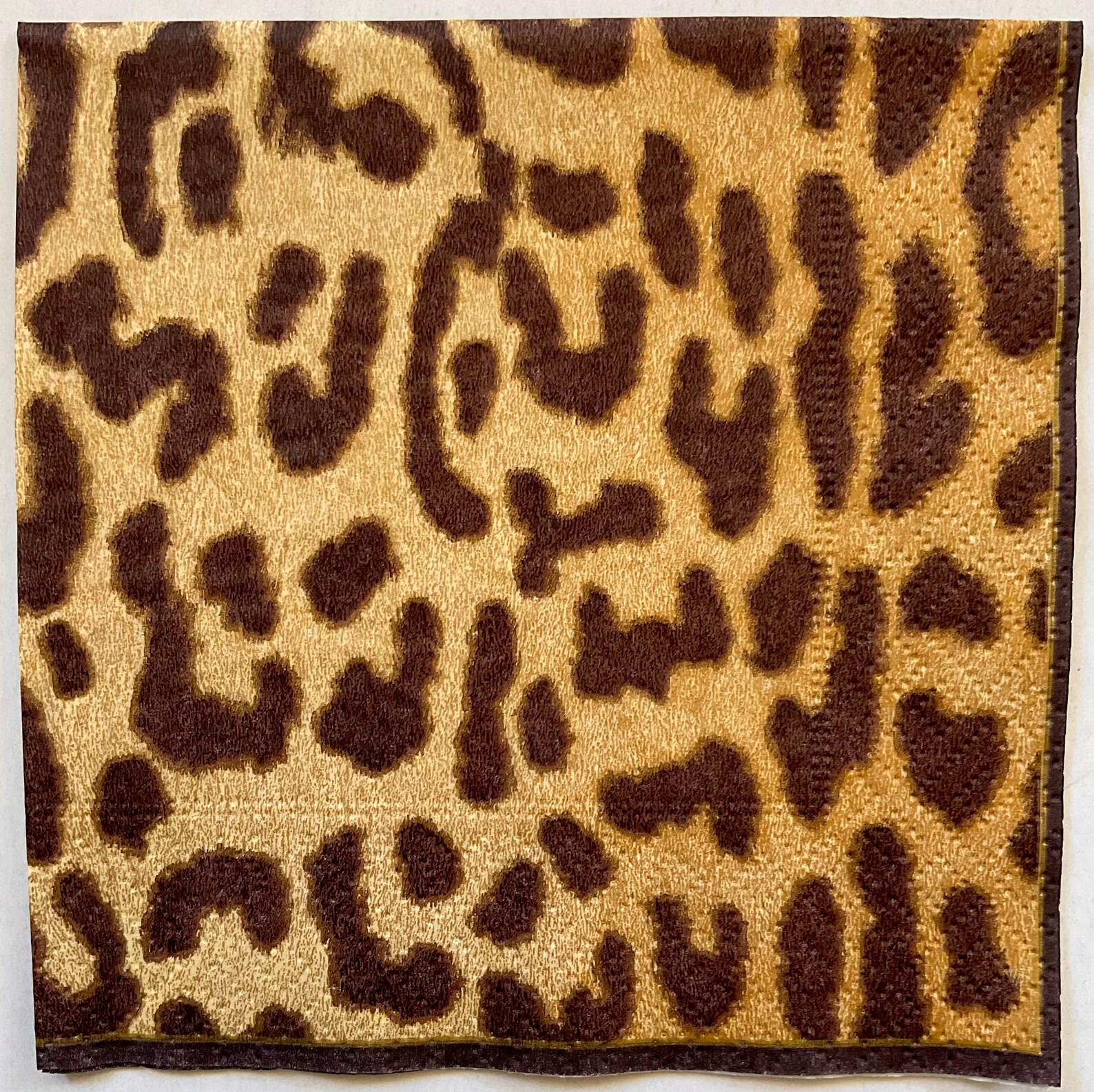 Leopard Print Napkins - Lunch Size - Set of 3 - Decoupage Paper Napkins ...