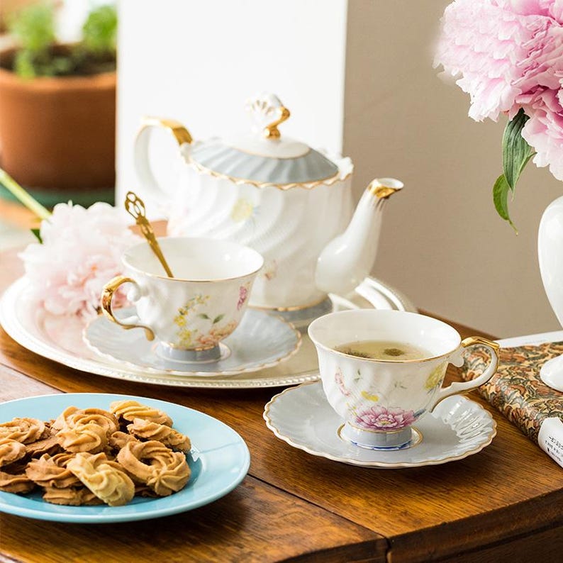Floral Ceramic Tea Sets, Pastoral Ceramic Tea Sets, Teapots With Tea ...