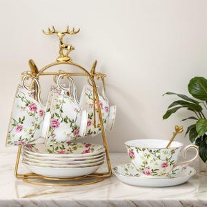 European Ceramic Tea Set, Floral Teapots, Afternoon Tea Set, Ceramic Coffee Sets, Black Tea Cups ...