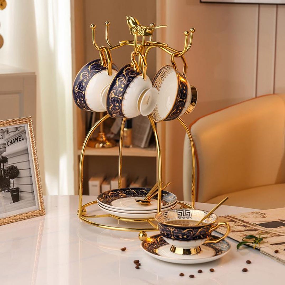 Palace Ceramic Tea Sets, Light Luxury Ceramic Coffee Sets, Afternoon Tea Flower Teapot Teacup ...