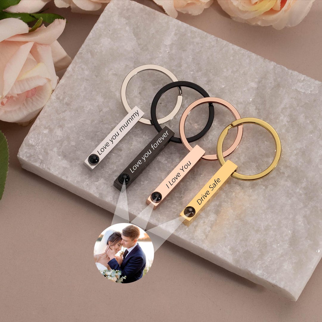 Custom Photo Projection Keychain,personalized Keychain With Photo ...
