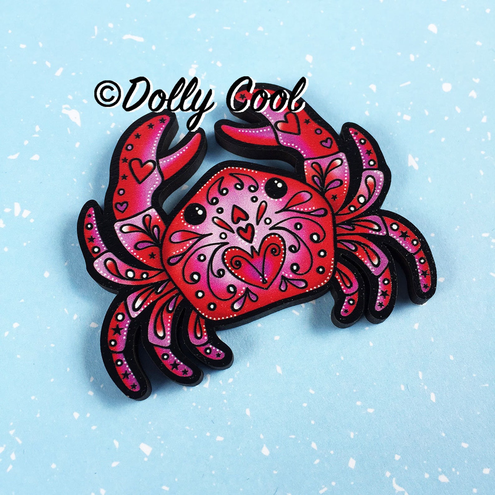 Crab Brooch by Dolly Cool - 40s 50s Reproduction - Vintage Style ...