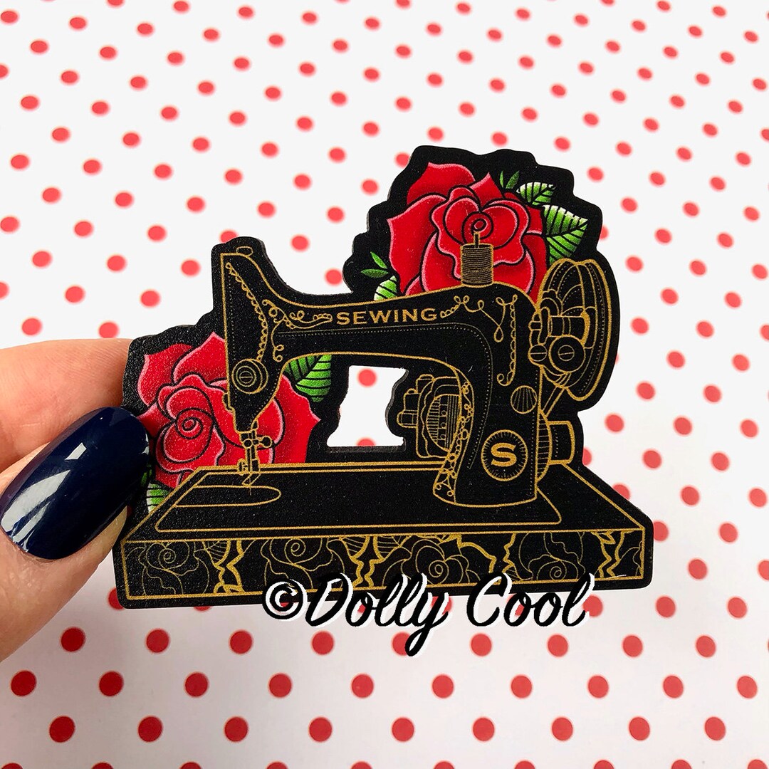 Sewing Machine Brooch by Dolly Cool 40s 50s Reproduction Vintage Style ...