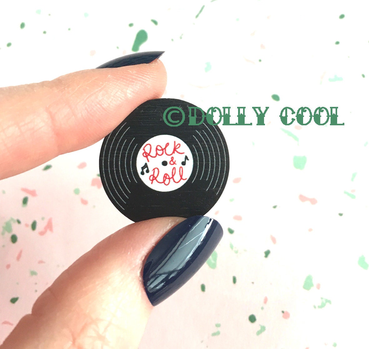 Rock and Roll Record Mini Pin by Dolly Cool Vinyl | Etsy UK