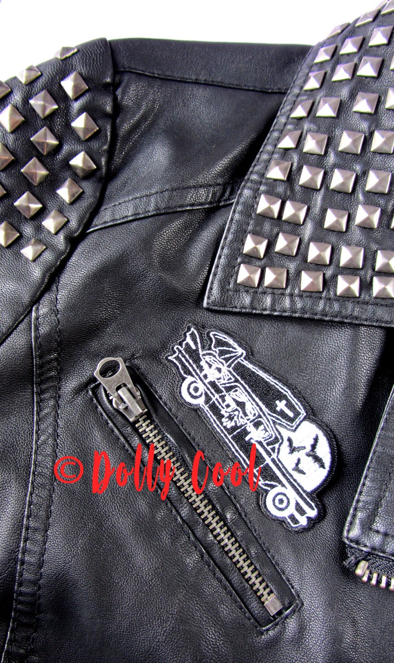 Haunted Hearse Iron on Patches Patch Set Cadillac Hearse | Etsy