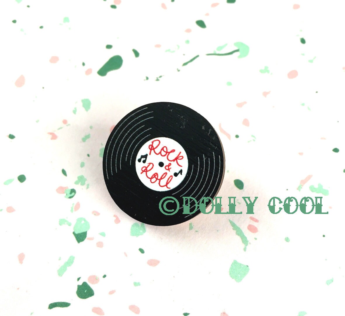 Rock and Roll Record Mini Pin by Dolly Cool Vinyl | Etsy UK