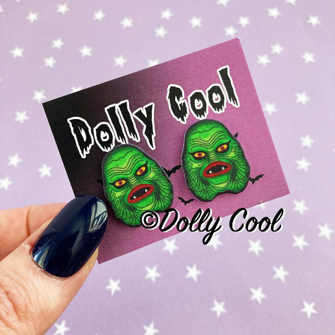 Creature From the Black Lagoon Stud Earrings: Horror B-movie Jewelry - Etsy
