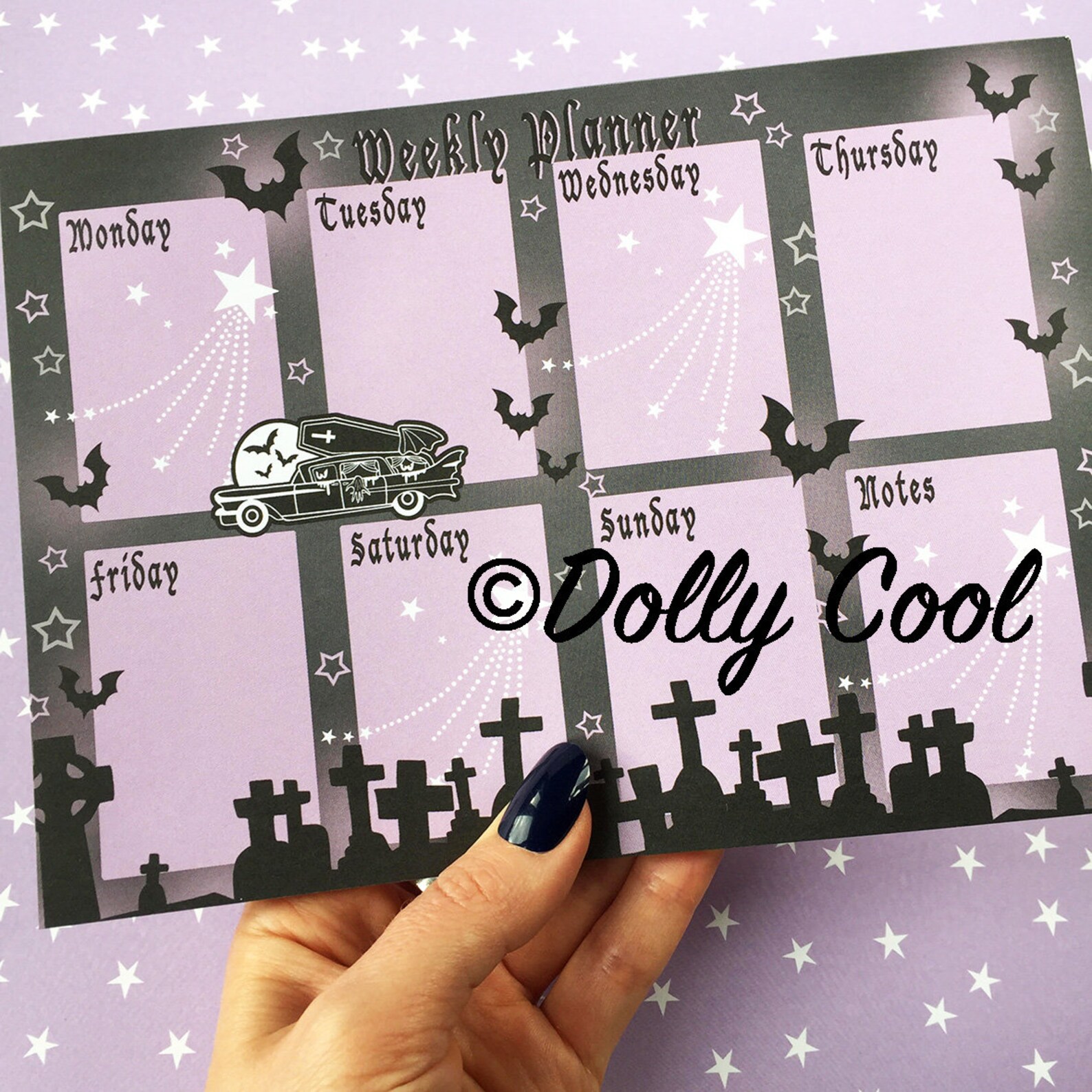 Spooky Weekly Planner Pad A5 Hand Illustrated Haunted | Etsy UK