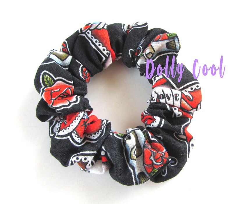 Tattoo Print Hair Scrunchie by Dolly Cool Swallow | Etsy