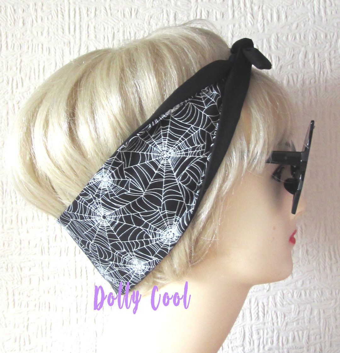 Spider Web Hair Tie: Gothic Spooky Rockabilly Headband - Etsy UK