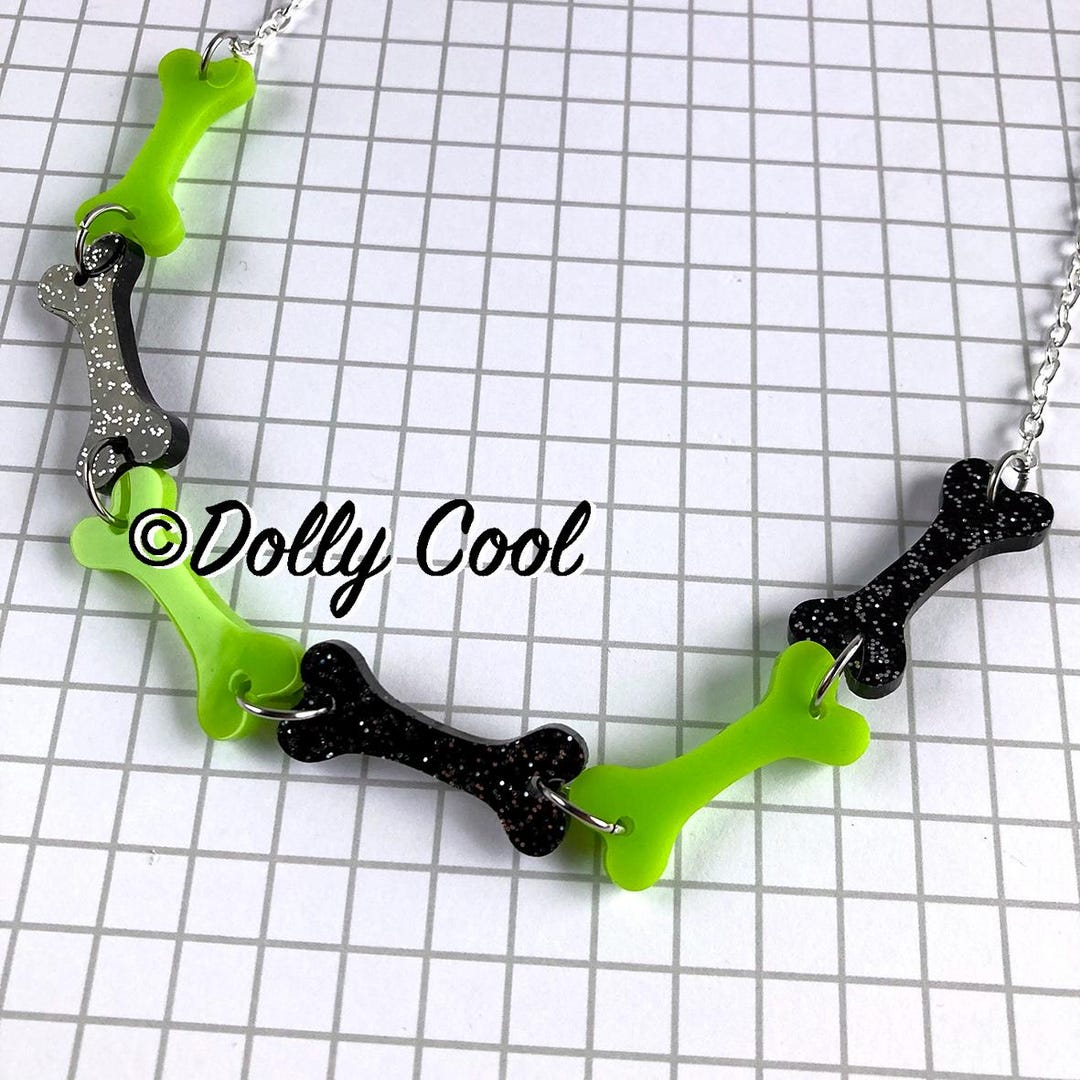 Bone Shaped Charm Necklace - Anatomical Bones - Creepy Cute - Gothic ...