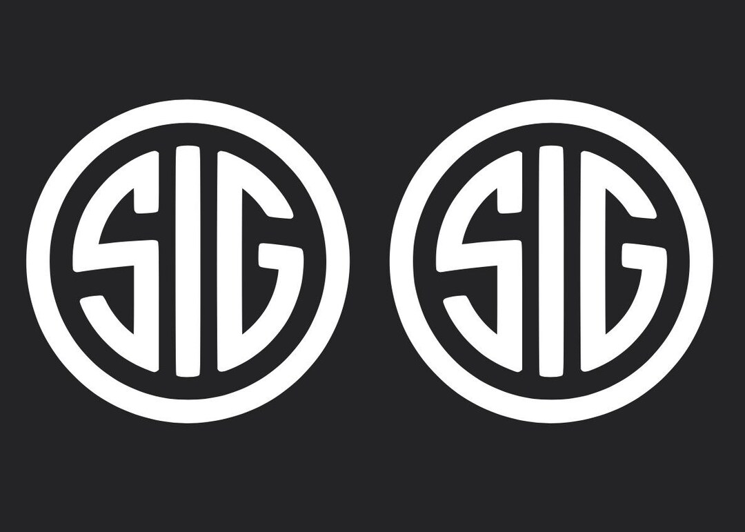 2 SIG LOGO OEM Die Cut High Quality Waterproof/weatherproof Anti Shrink ...