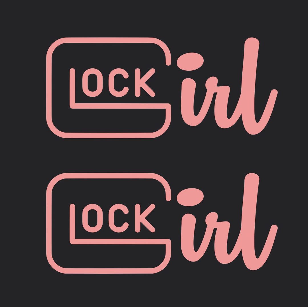 2 GLOCK Girl Die Cut High Quality Waterproof/weatherproof Anti Shrink ...